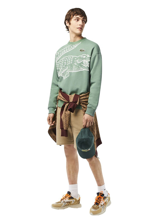 LCA-M18 (Lacoste loose fit croc print sweatshirt green) 1123912391 ...